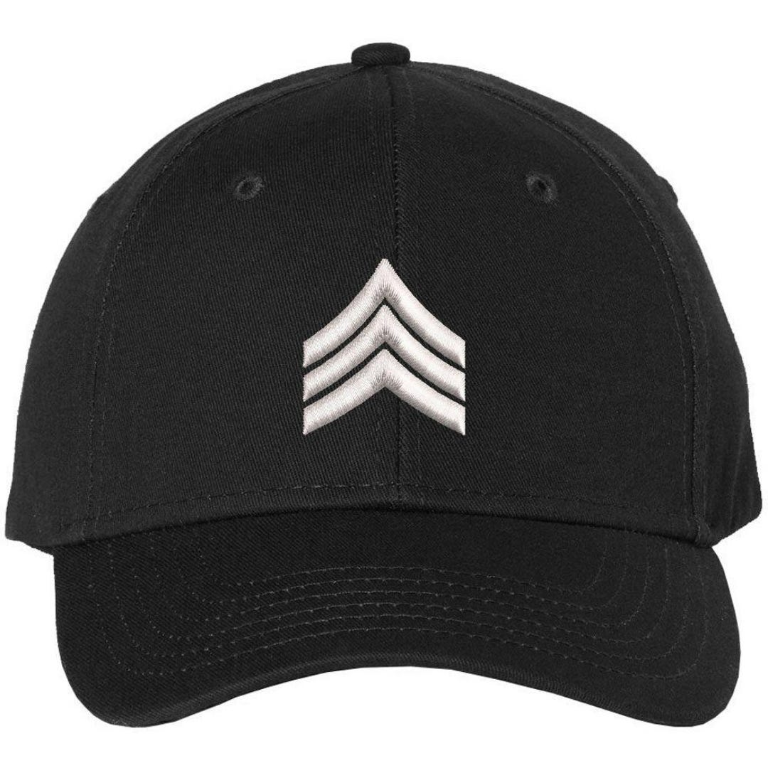 Sergeant Rank Patch Embroidered Baseball Hat Army SGT Emblem Adjustable ...