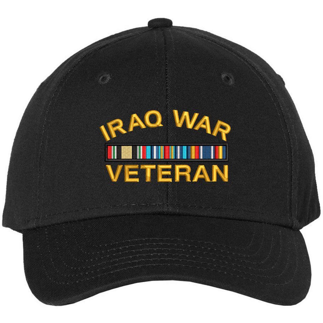 US Army Iraq War Veteran Ribbon Embroidered Emblem Baseball Hat USA ...