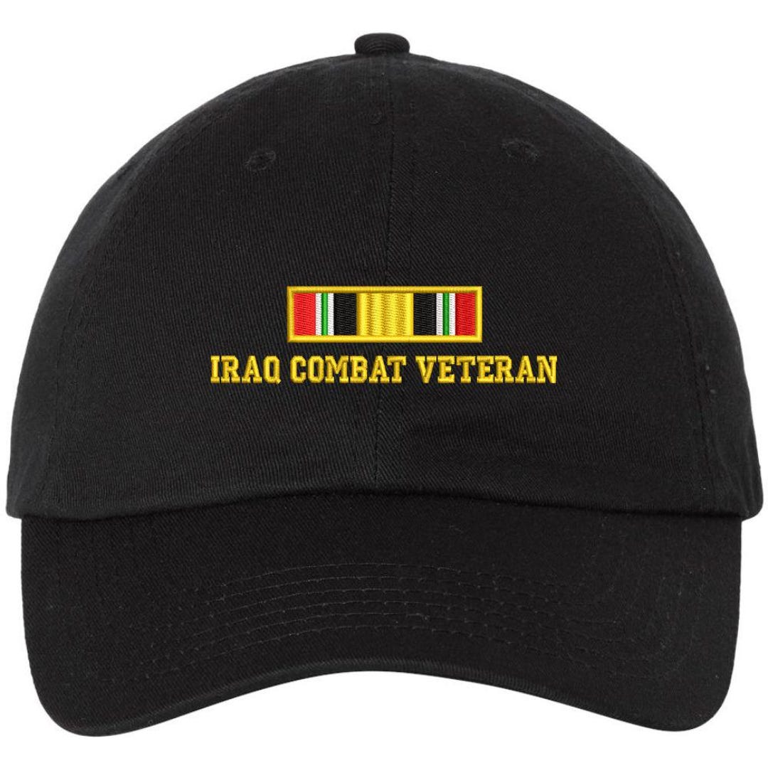 Iraq Combat Veterans With Ribbon Embroidered Dad Hat U.S. Army War ...