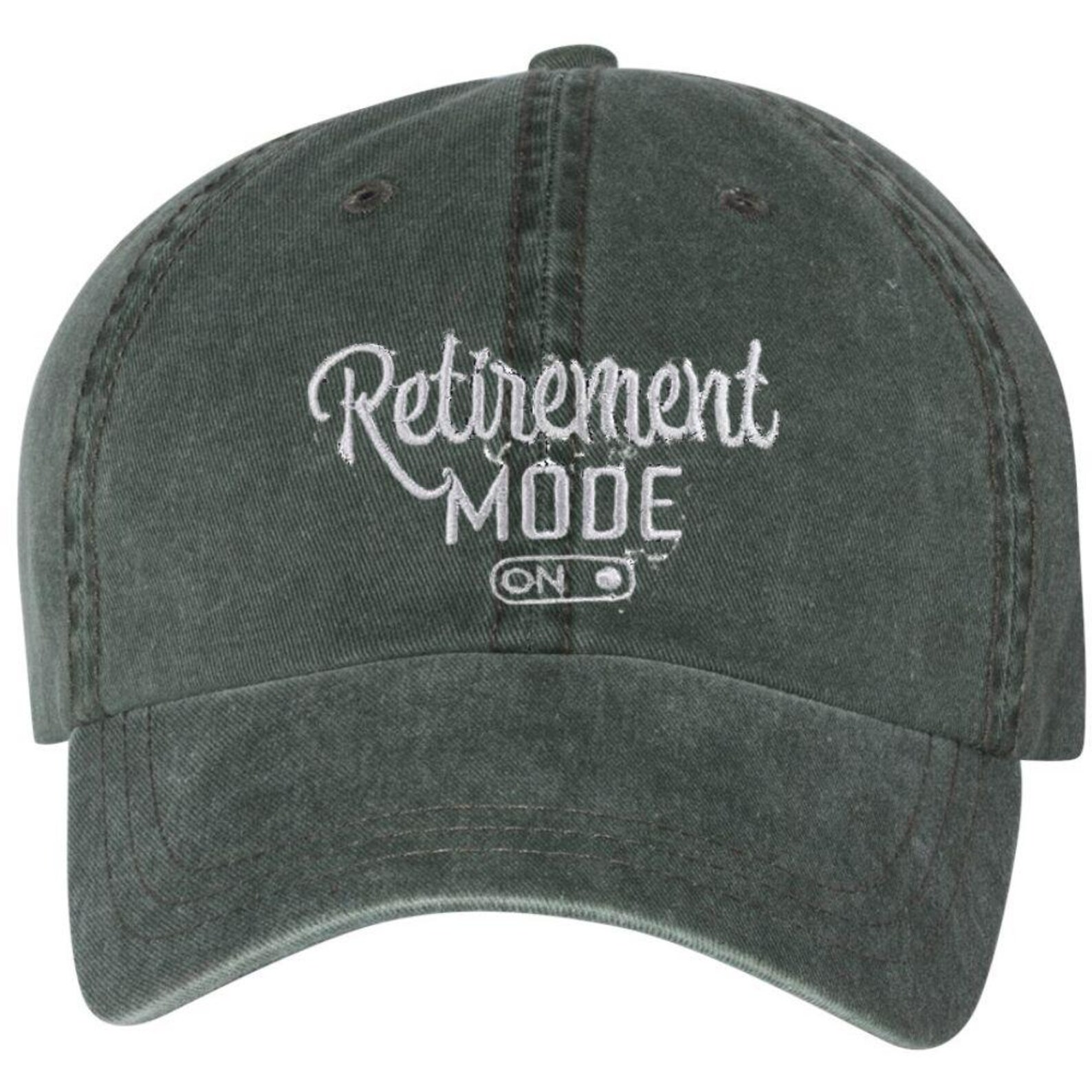 Retirement Mode on Embroidered Vintage Baseball Cap Unstructured Low ...