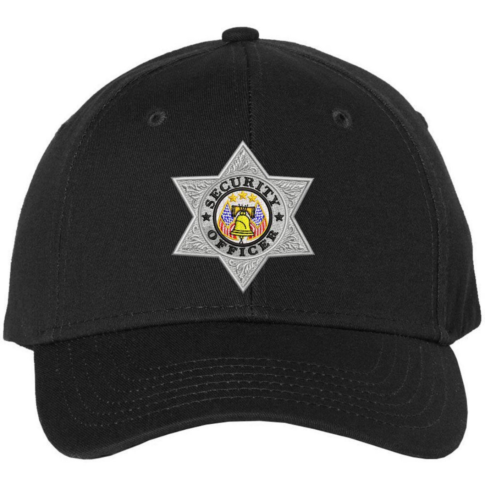 SECURITY OFFICER Badge Baseball Hat Embroidered Security Star Badge ...