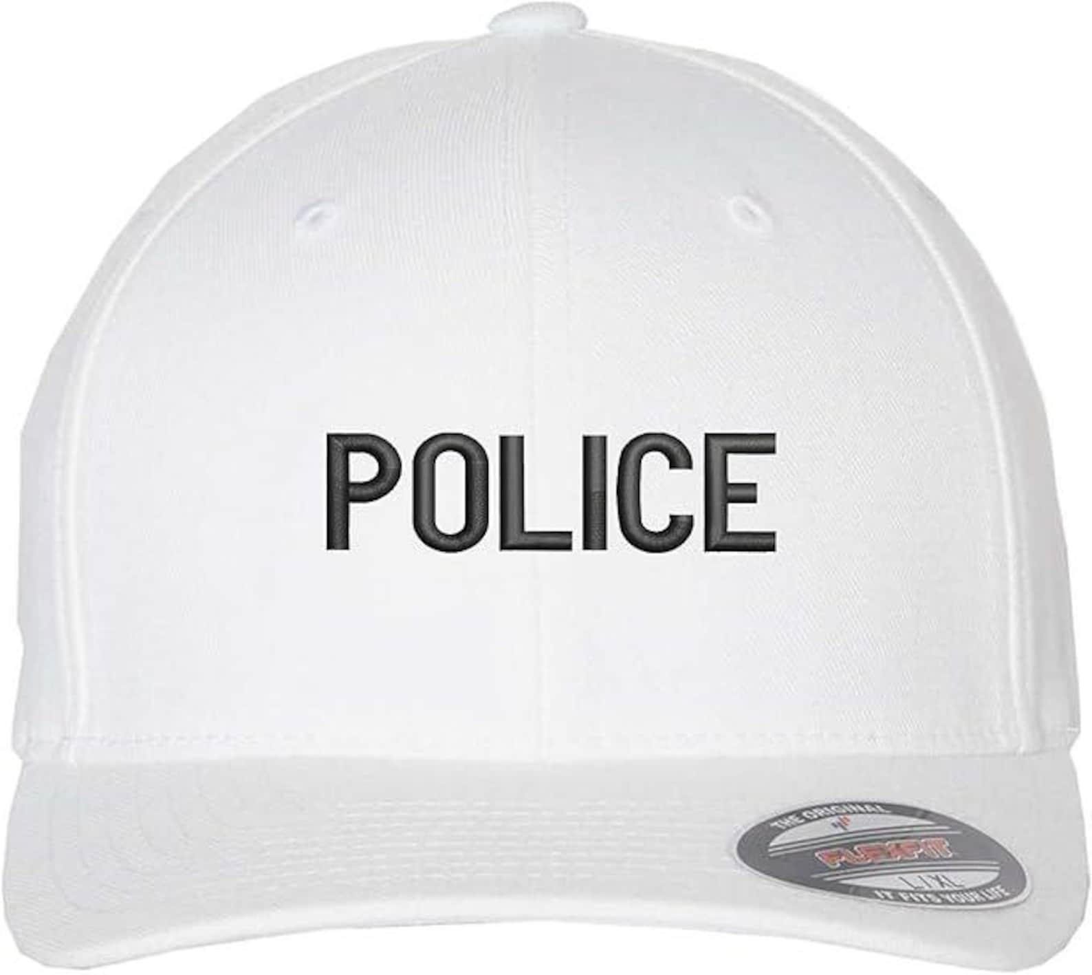 Police Fitted Baseball Hat Structured Uniform Guard Officer Pro ...