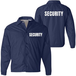Security Lightweight Windbreaker Jacket | Security Guard Officer ...