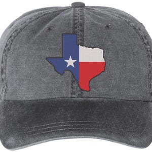 Texas the Lone Star State Flag Embroidered Dad Cap | TX State Flag Map ...