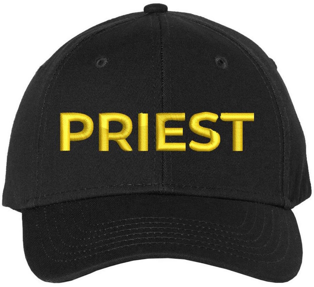 Priest Embroidered Baseball Cap | Priest Text Sun Hat | Father Pastor ...