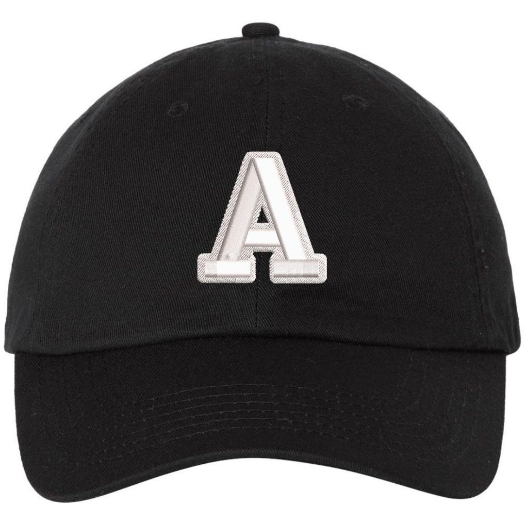 English Alphabets Embroidered Dad Hat Initial Letters "a", "s" & "t ...