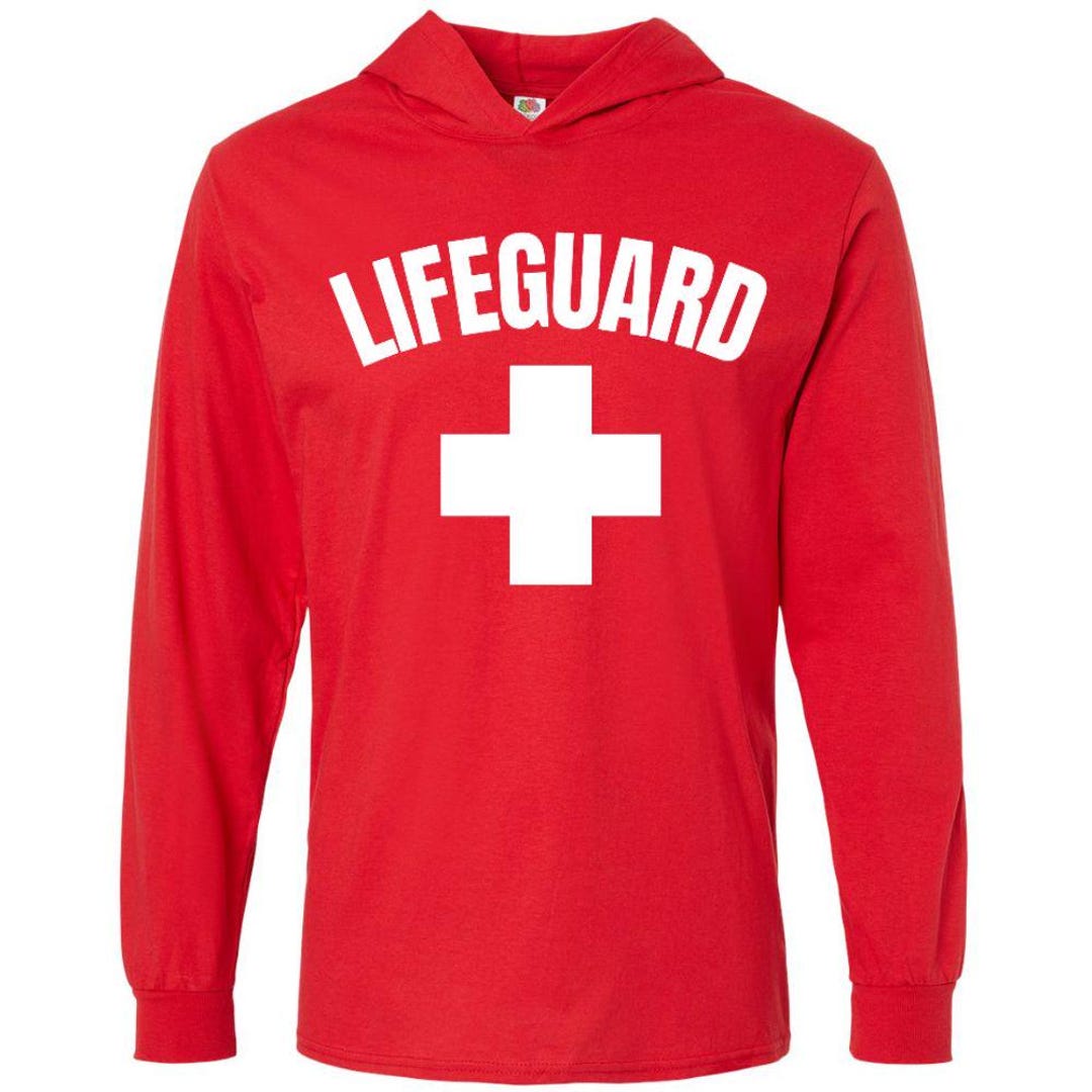 Lifeguard Cross Design Unisex Pullover Hoodie T-shirt Safety Rescue ...