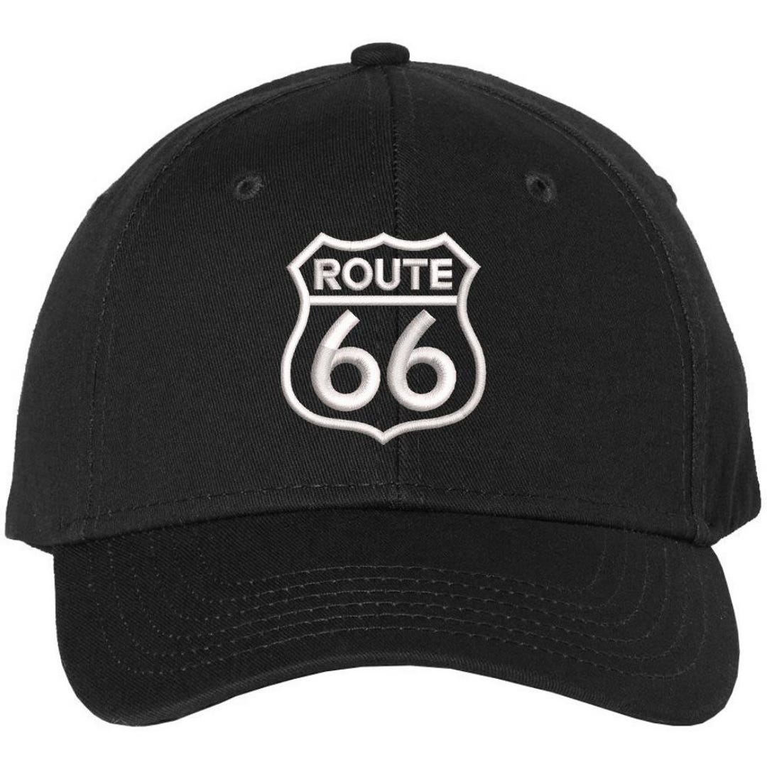 Route 66 Baseball Hat Classic Structured Embroidered Unisex Hat, Black ...