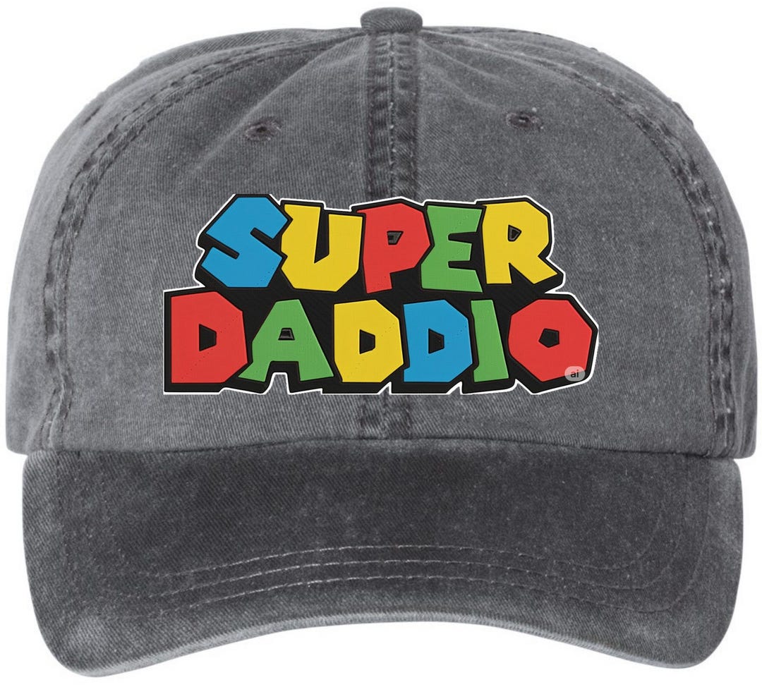 Super Daddio Embroidered Baseball Cap | Unstructured Cotton Dad Hat ...