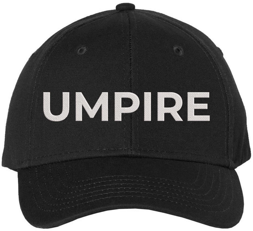 Umpire Embroidered Baseball Cap | Adjustable Cotton Cap for Coaches ...