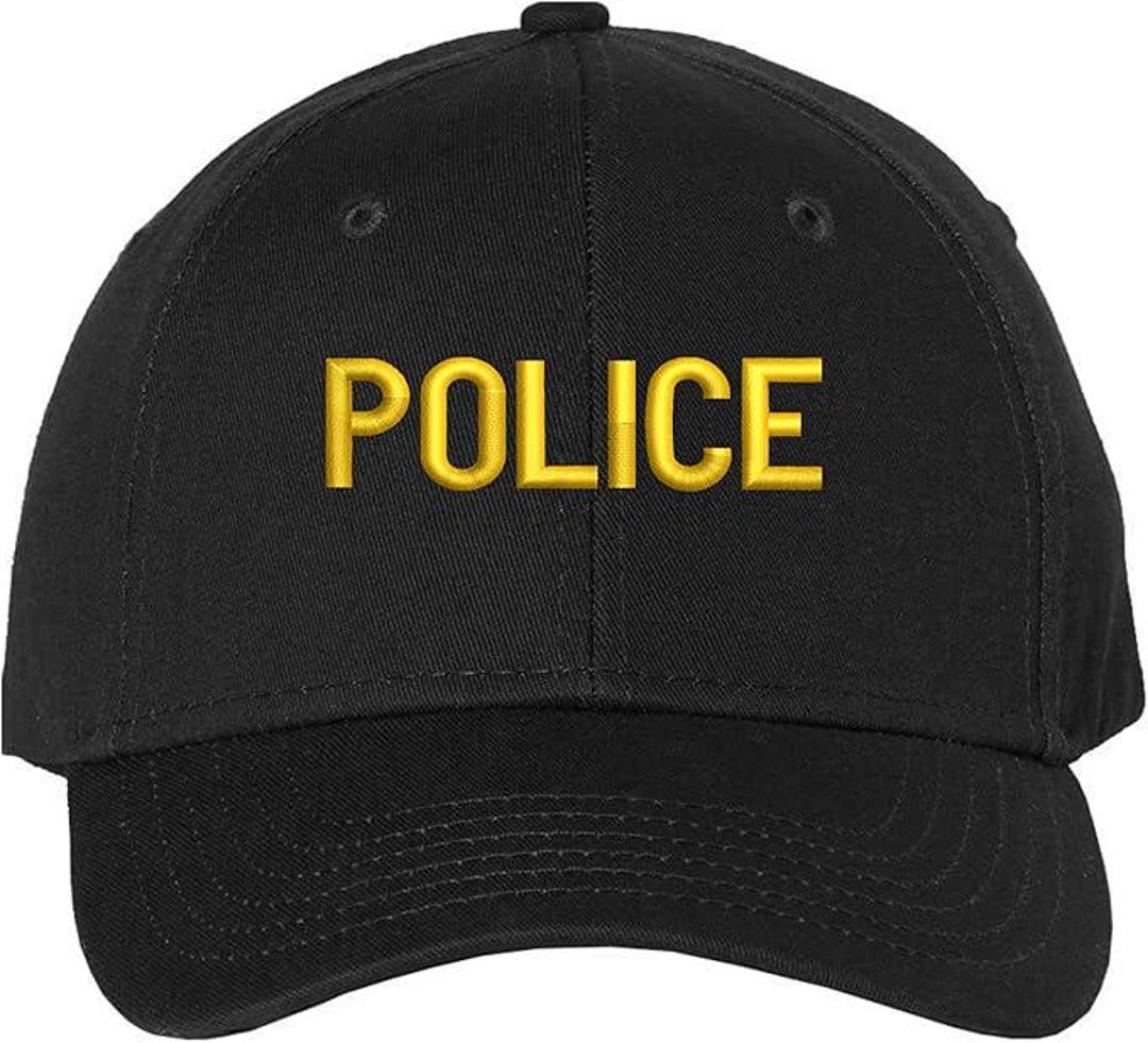 Police Baseball Hat Embroidered Structured Adjustable Uniform Guard ...