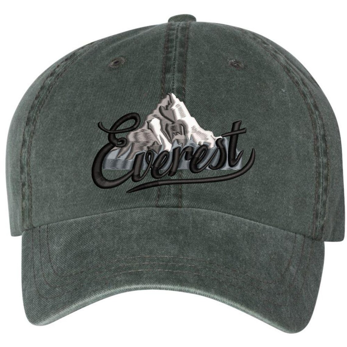 Mountain Design and Text Embroidered Dad Hat Hiking Camping Backpacking ...