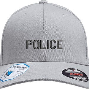 Police Fitted Baseball Hat Structured Uniform Guard Officer Pro ...