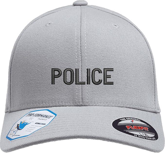 Police Fitted Baseball Hat Structured Uniform Guard Officer Pro ...