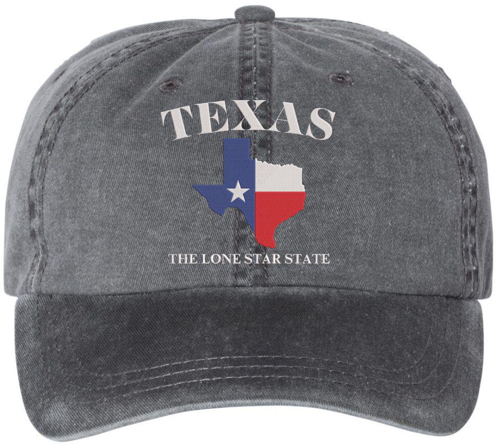 Texas the Lone Star State Flag Embroidered Dad Cap | TX State Flag Map ...