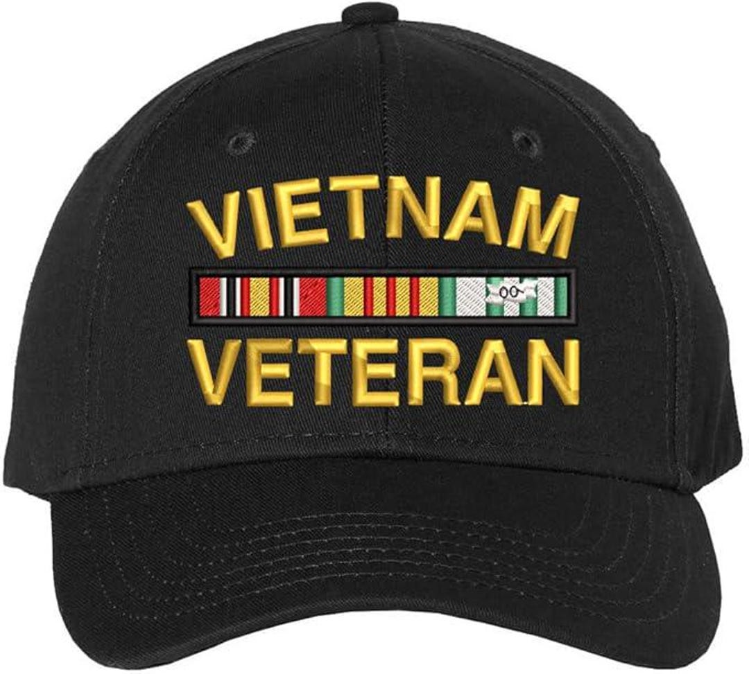 ARMYU Black Vietnam Veteran Ribbon Adjustable Low Profile Army Vet ...