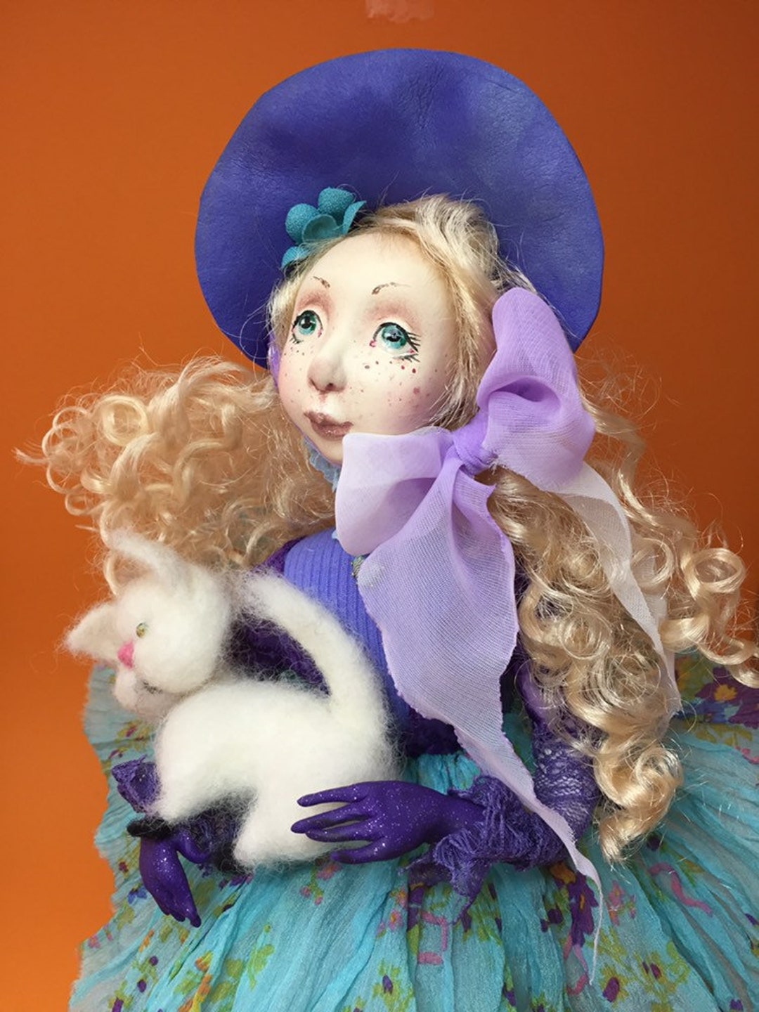 Collectible Handmade Art Doll Freya With Snowball, Art and Collectibles ...