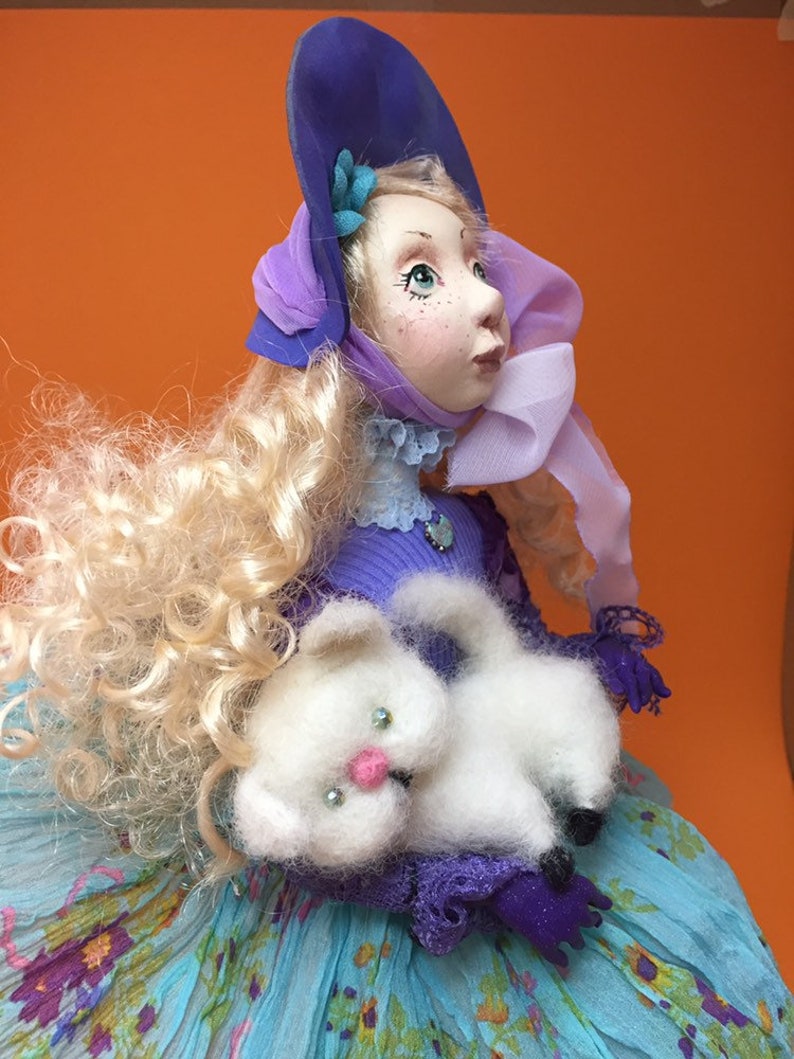 Collectible Handmade Art Doll Freya With Snowball, Art and Collectibles ...