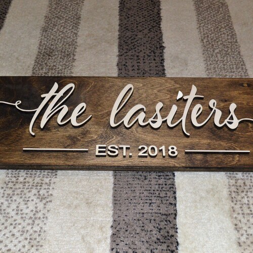 Custom Wood Sign Personalized Wedding Gift Last Name - Etsy