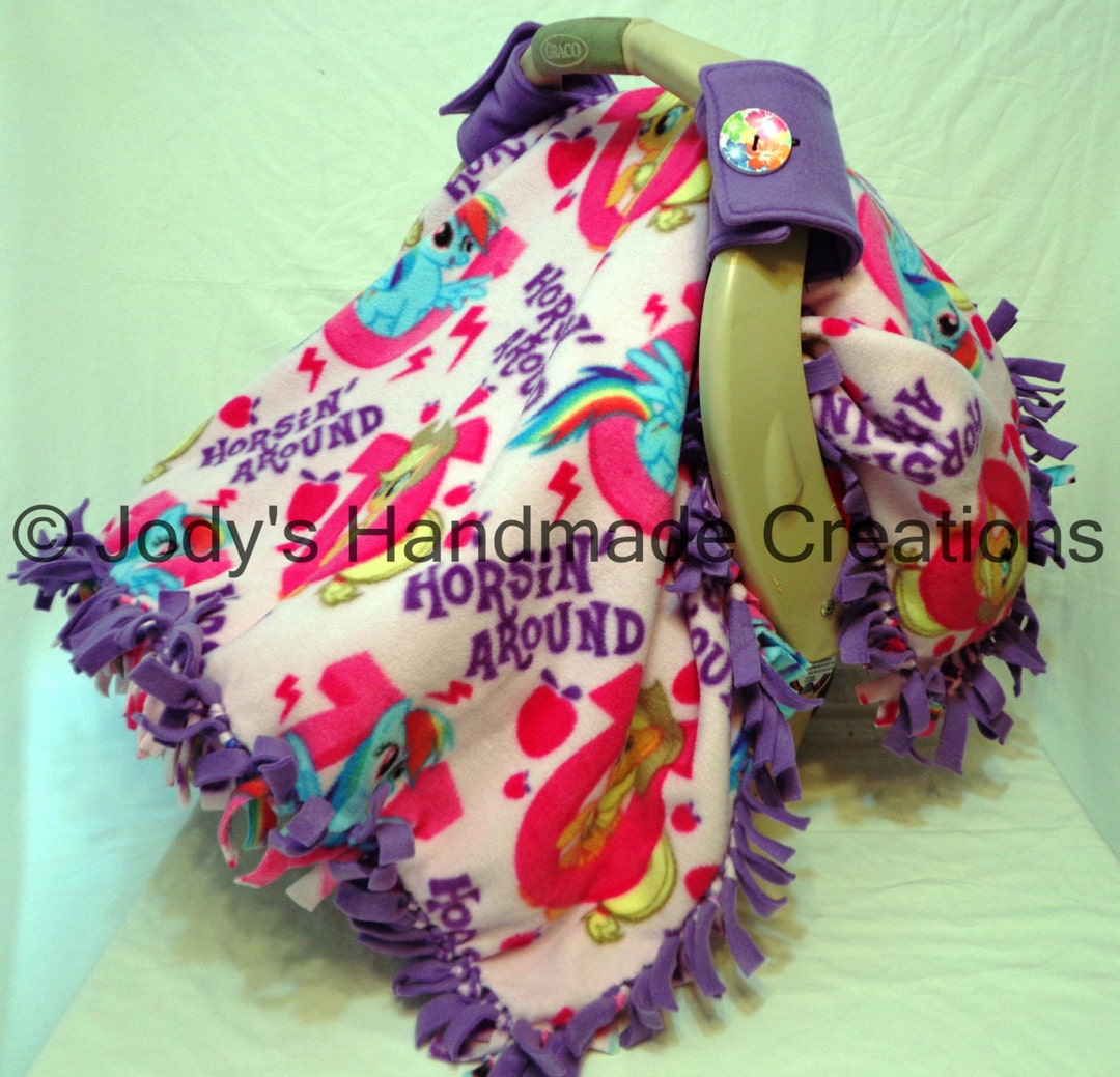 Infant / Baby Car Seat Canopy / Tent / Cover -my Little Pony Fleece ...