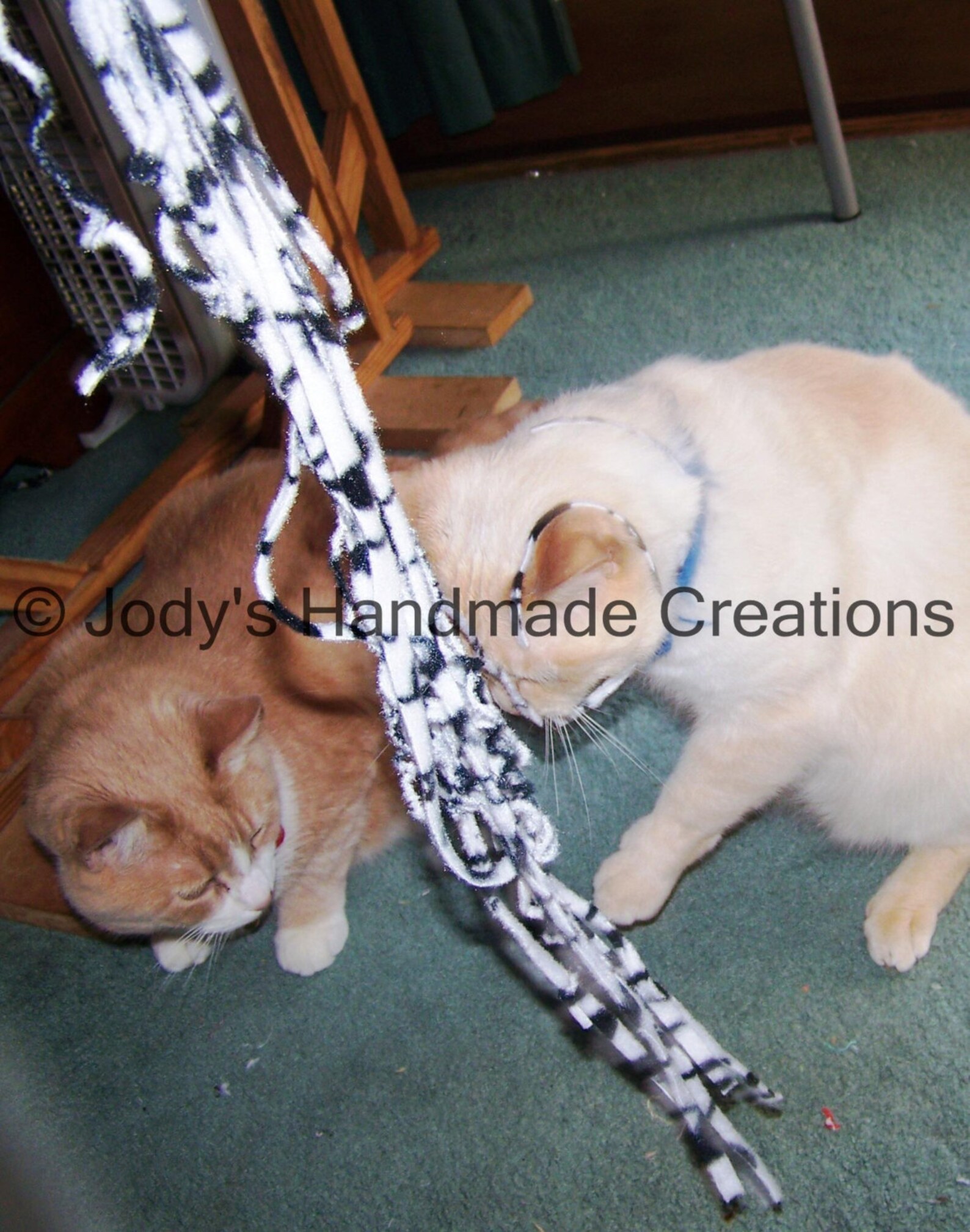 2 Handmade Kitty Cat Teaser Toy Cats LOVE This Toy Free Shipping - Etsy