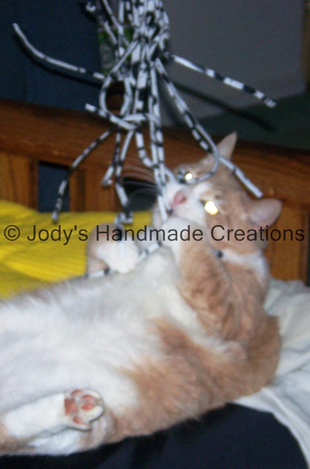 2 Handmade Kitty Cat Teaser Toy Cats LOVE This Toy Free Shipping - Etsy