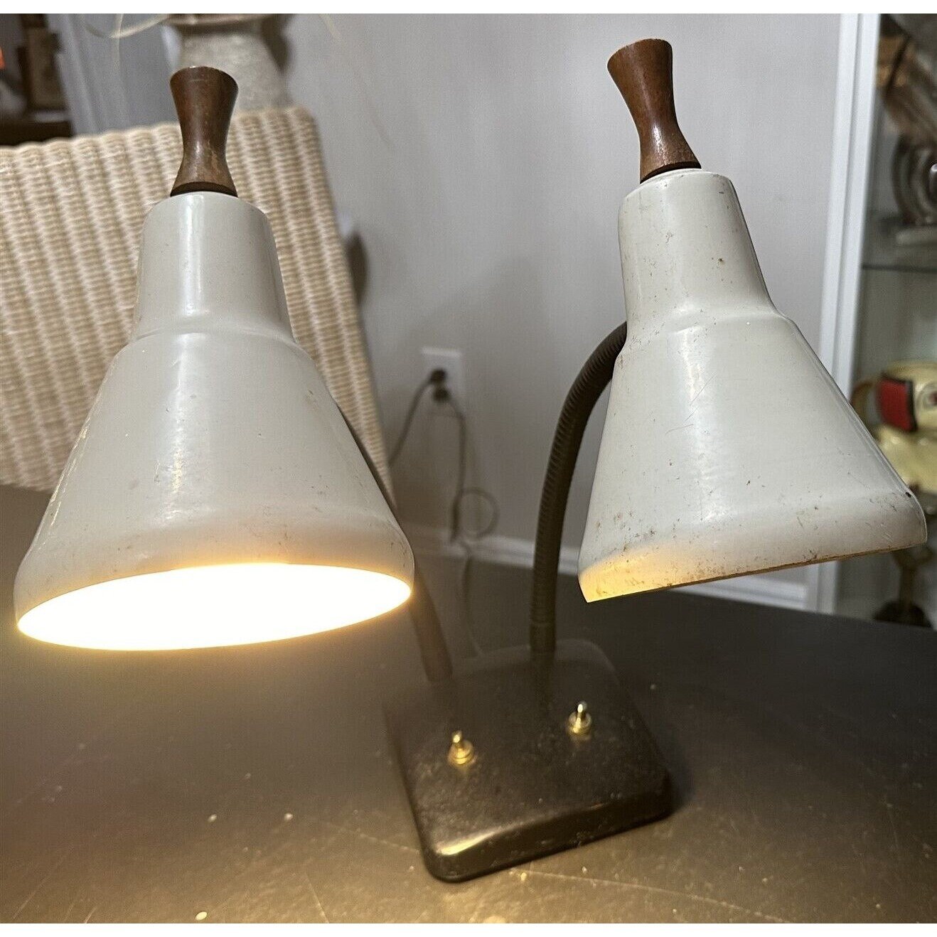 Vintage Double GOOSENECK Desk Wall Lamp Industrial Steampunk - Etsy