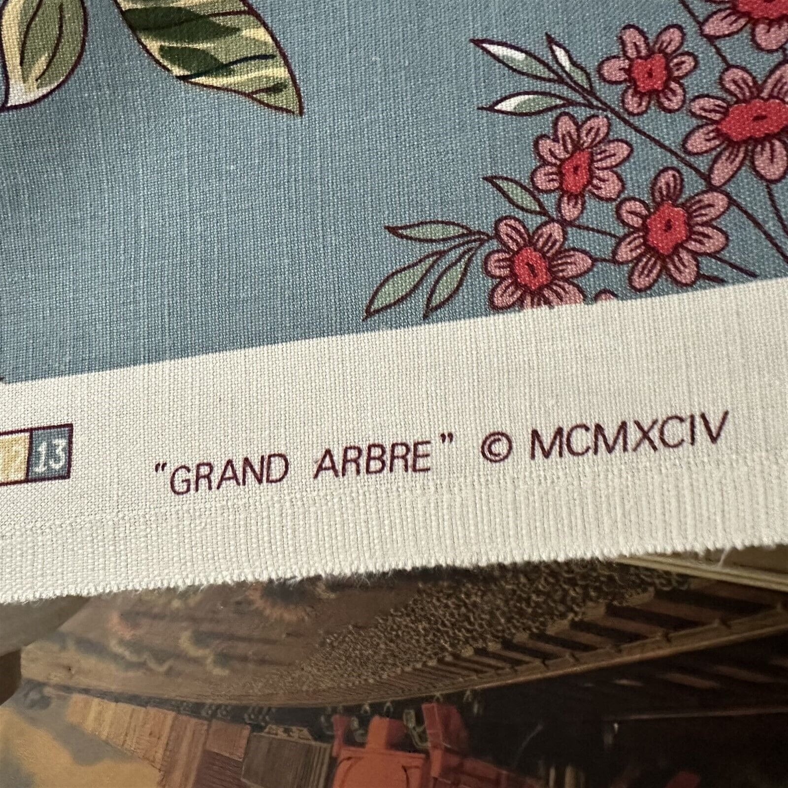 Brunswig and Fils Fabric Remnant G Le Manch Grand Arbre 1994 Floral ...