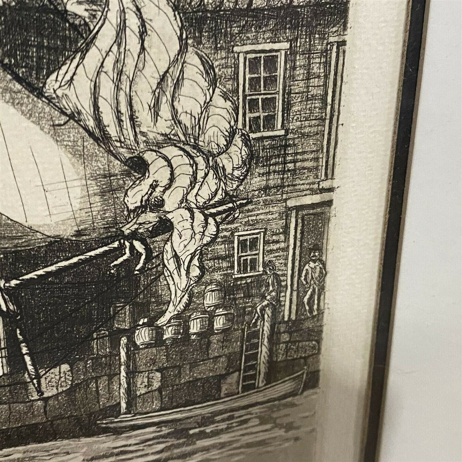 Allan Jay Gaines Framed Print Schooner Ship Harry L Beldon 1980 Dated ...