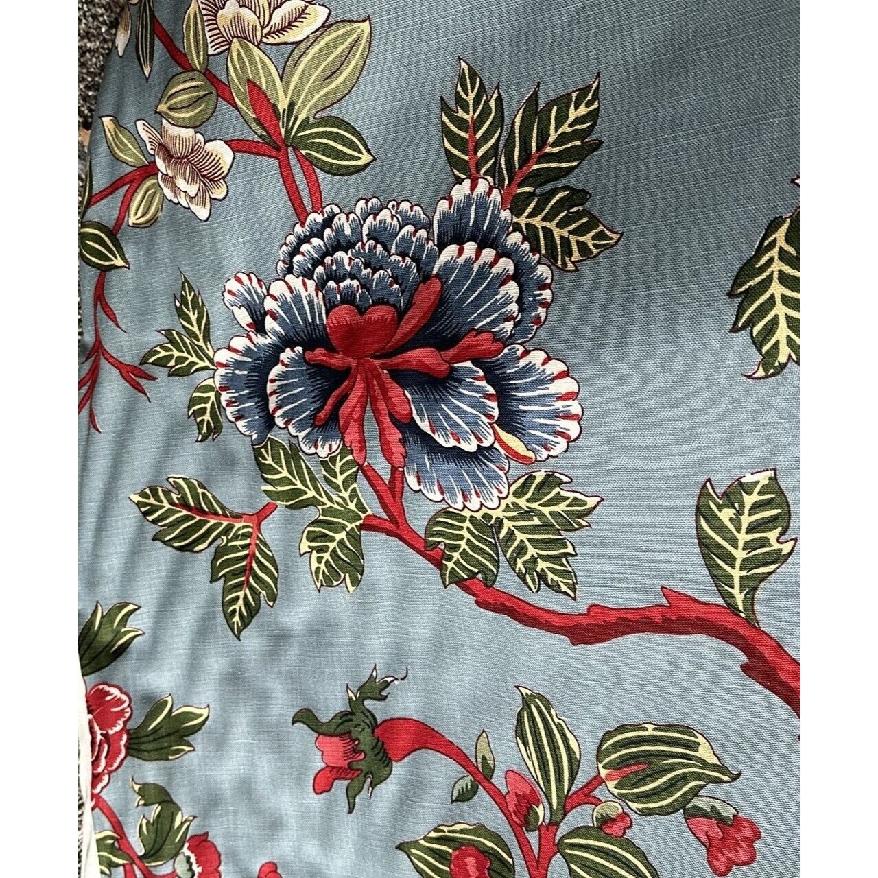 Brunswig and Fils Fabric Remnant G Le Manch Grand Arbre 1994 Floral ...