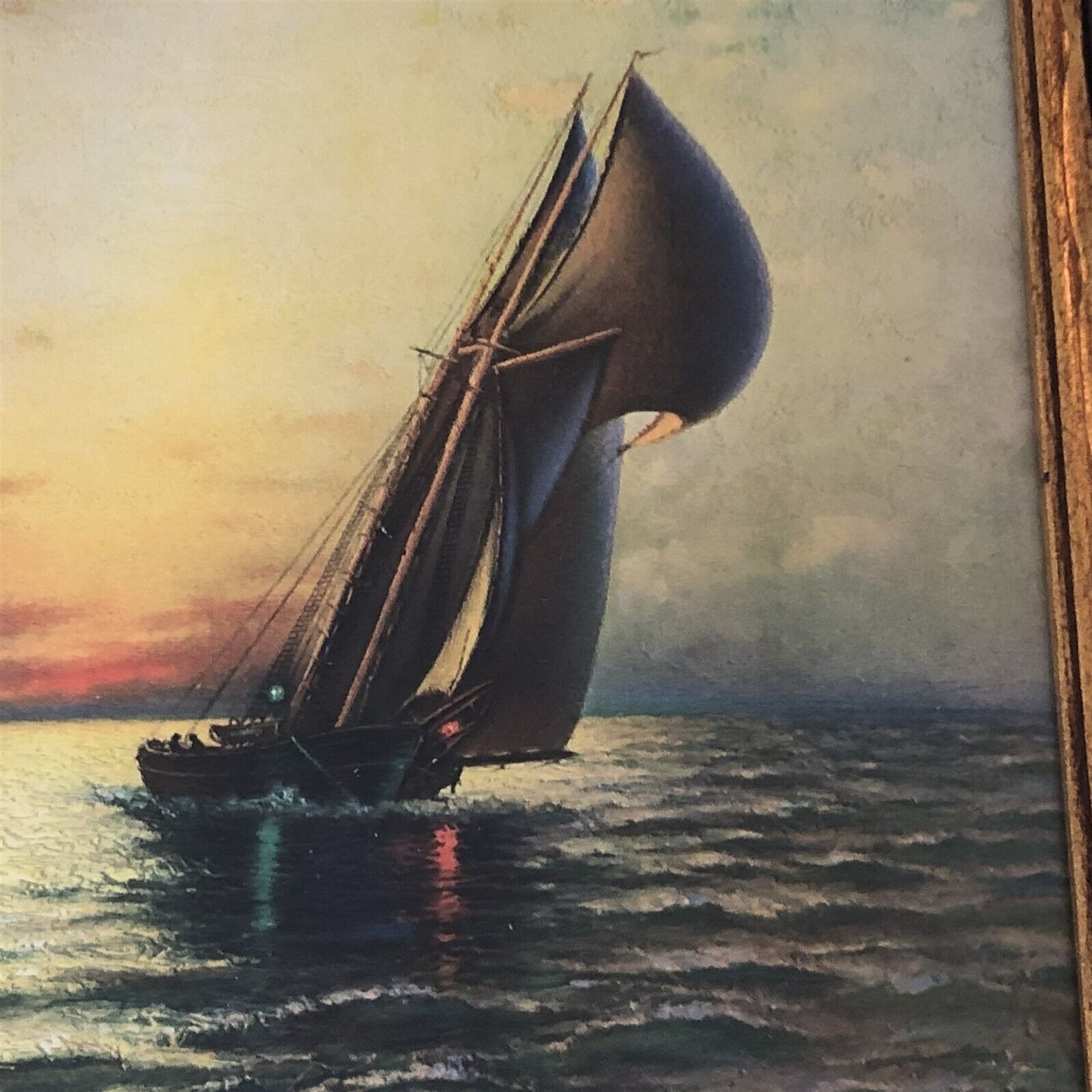 Richard Dey De Ribcowsky Lithograph Sailing Boats Ships Framed Print - Etsy