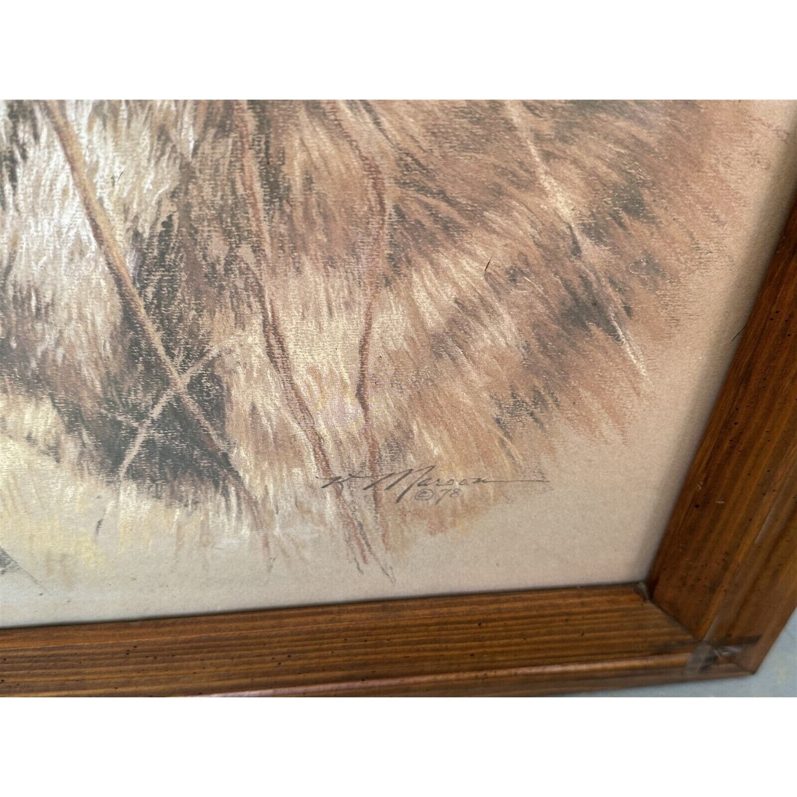 Vintage Framed Deer Buck Print the Silent Buck K Maroon 1978 Cabin ...