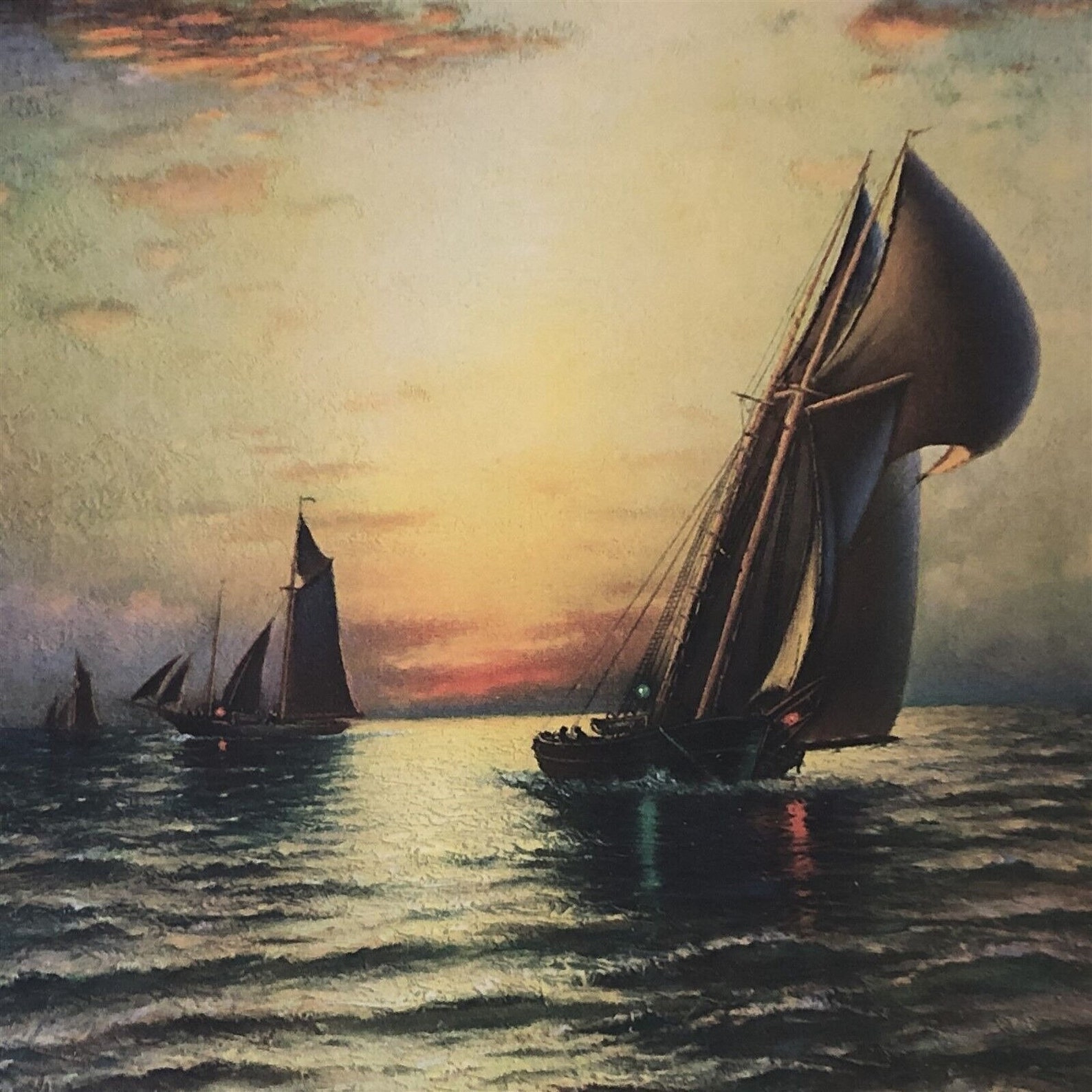 Richard Dey De Ribcowsky Lithograph Sailing Boats Ships Framed Print - Etsy