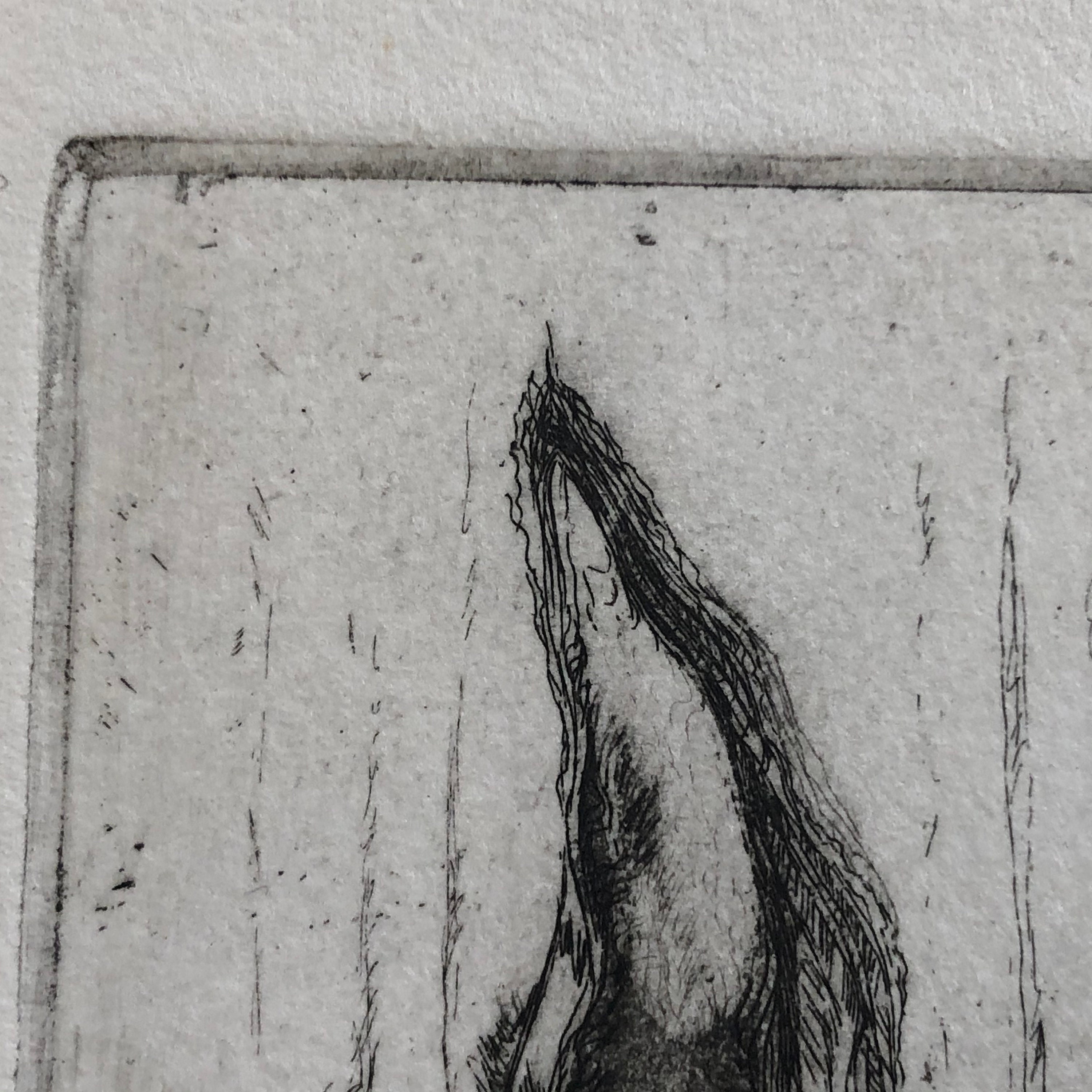 Rabbit Etching Woodcut group of 3 rabbits bunnies Animal Art Easter ...