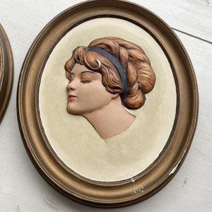 Vintage DUNCAN CERAMIC Lovely Lady Wall Plaque Erma Gilliland Duncan ...