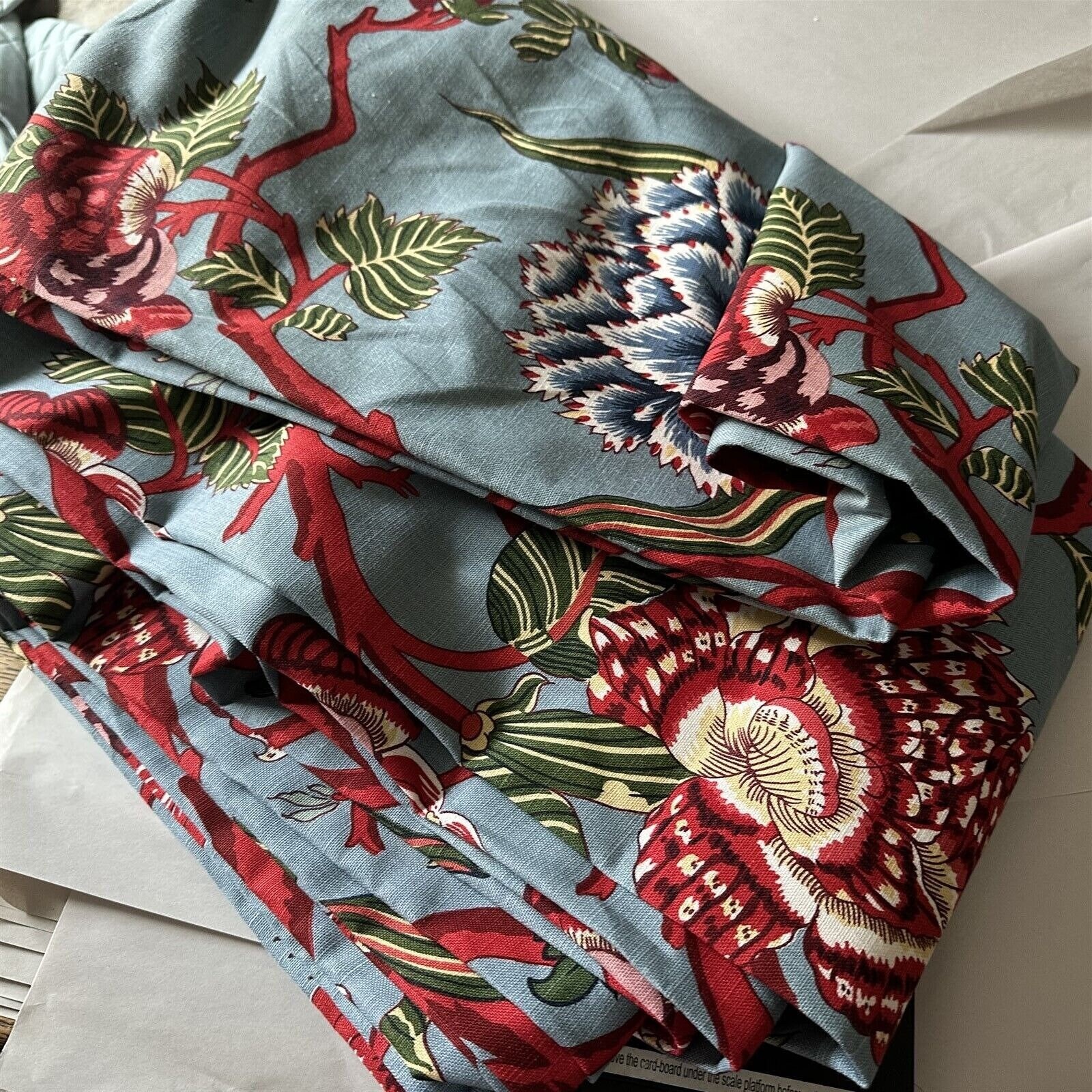 Brunswig and Fils Fabric Remnant G Le Manch Grand Arbre 1994 Floral ...