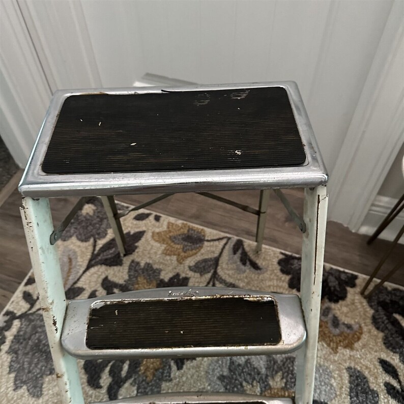 Vintage Folding Step Stool Beautyware Stepstool Mid Century Modern ...