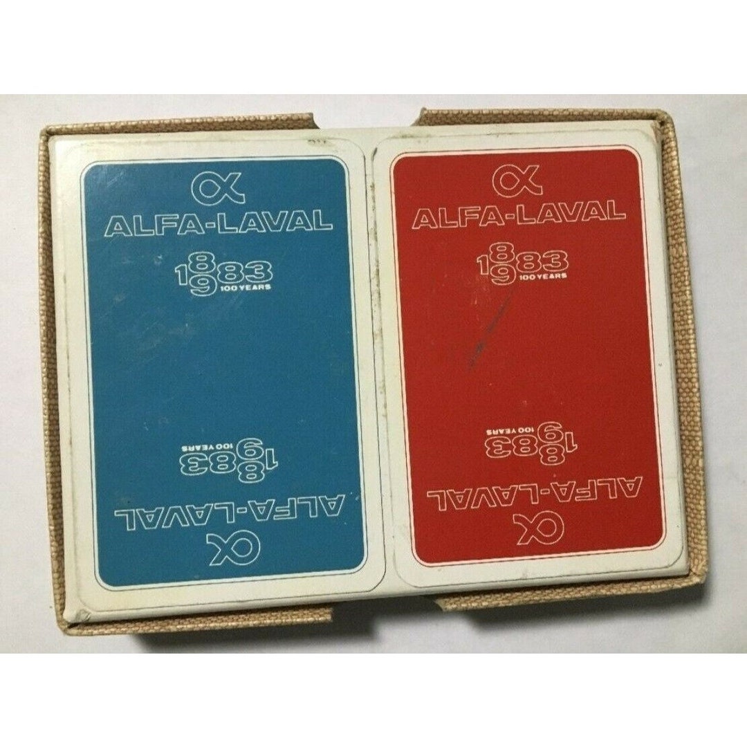 Vintage 1983 Playing Cards Alfa-laval 100 Year Anniversary Sealed Ferd ...