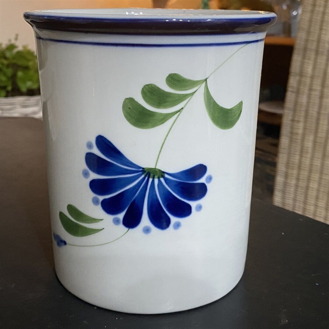 DANSK UTENSIL CROCK Sage Song International Designs Ltd Blue Green ...