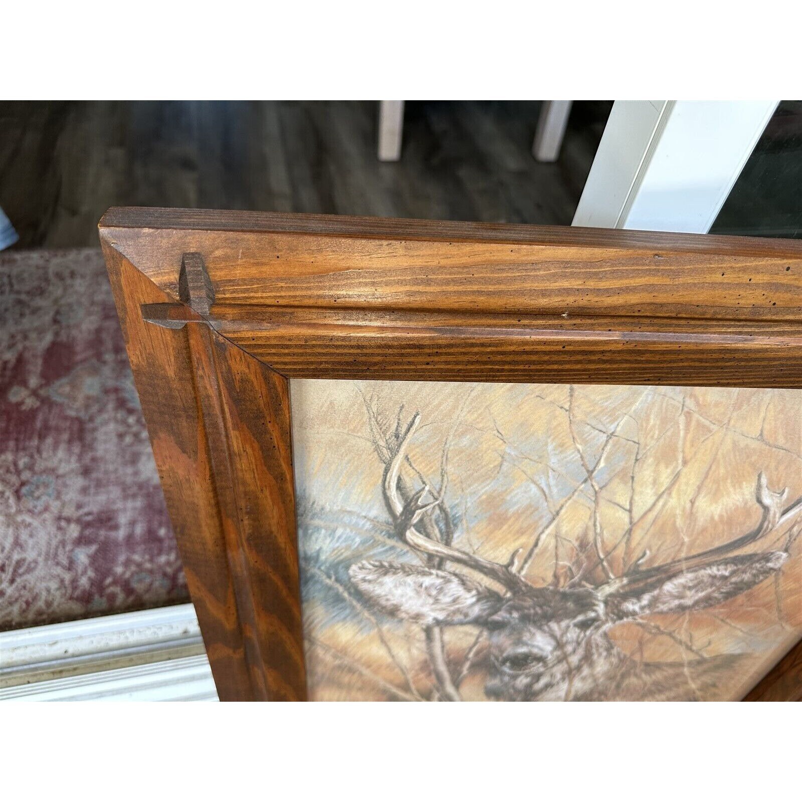 Vintage Framed Deer Buck Print the Silent Buck K Maroon 1978 Cabin ...