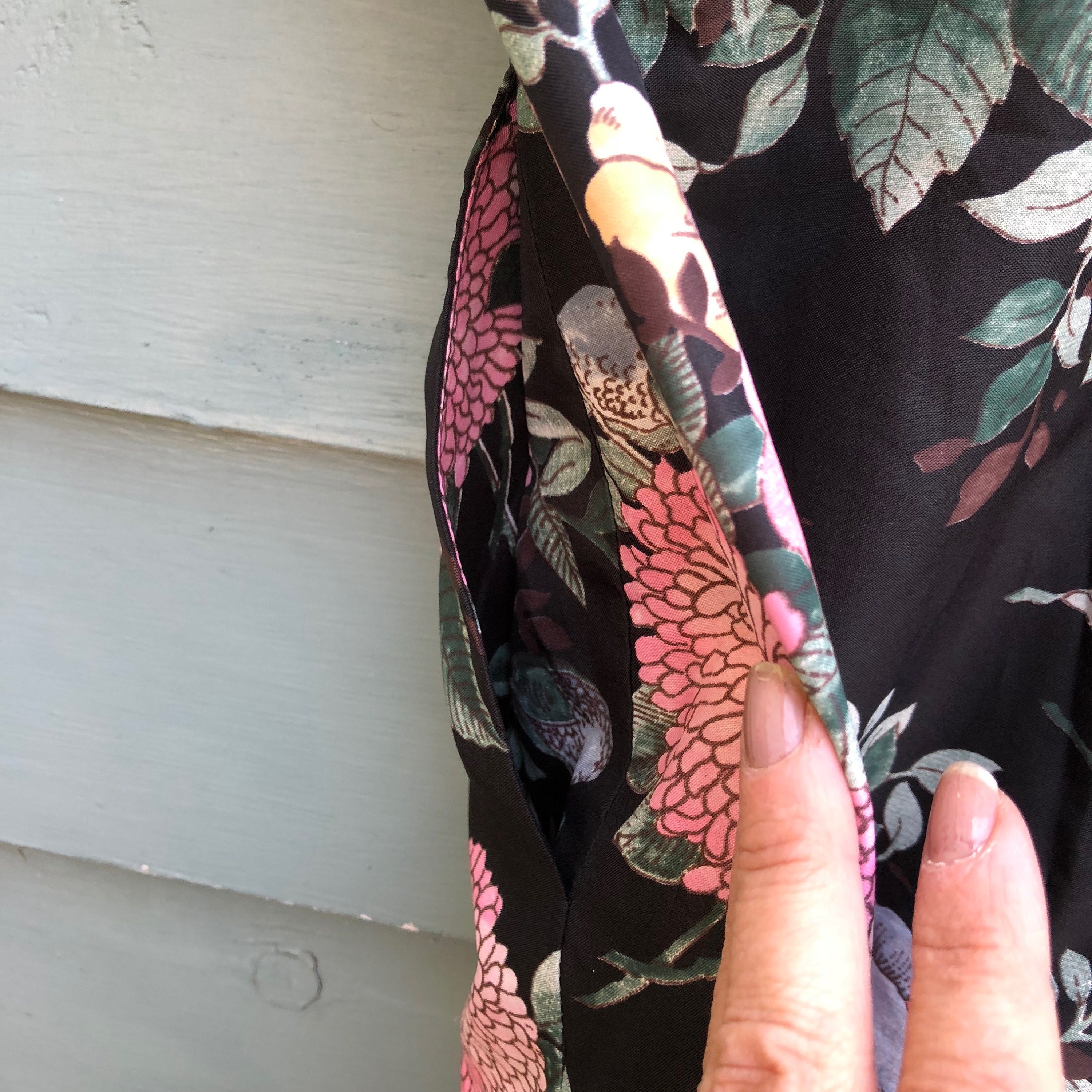 Vintage Edith Flagg Three Flaggs Floral Midi Long Skirt - Etsy