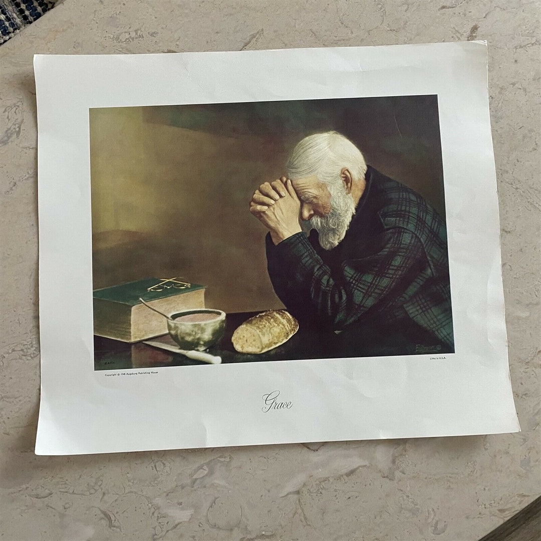 Vintage "grace" ERIC ENSTROM 1948 Lithograph Print Augsburg Publishing ...