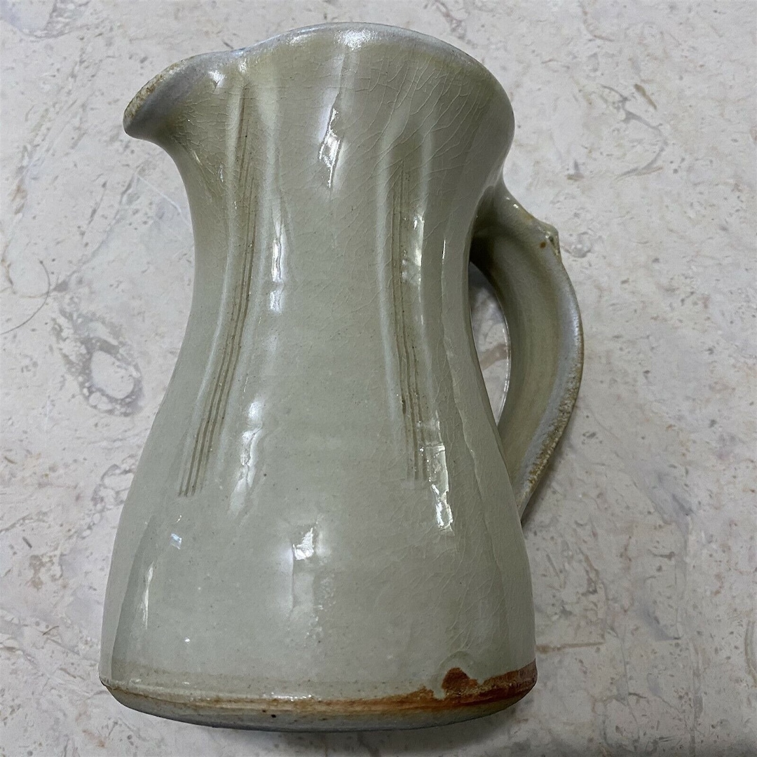 Holmes County Pottery Pitcher Drip Naturalist Minimalist Large Creamer ...
