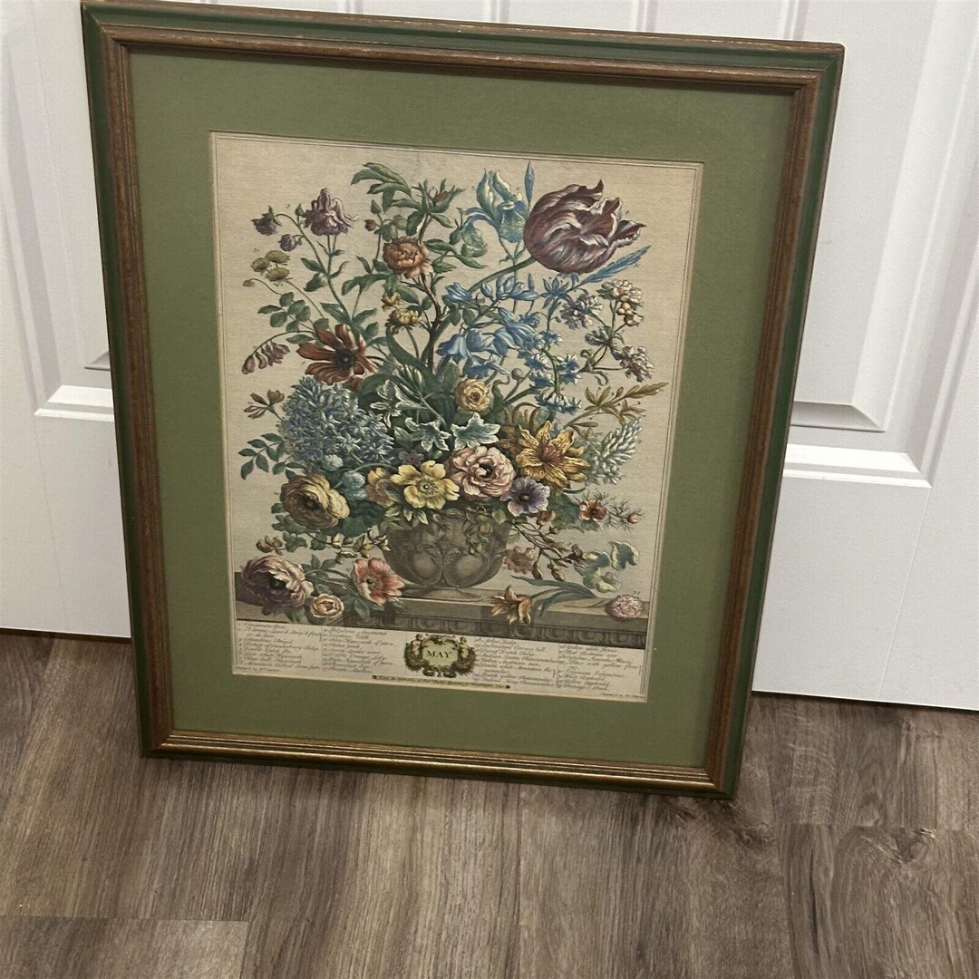 Vintage Robert Furber May Flower Vase Framed Print Matted Fletcher ...