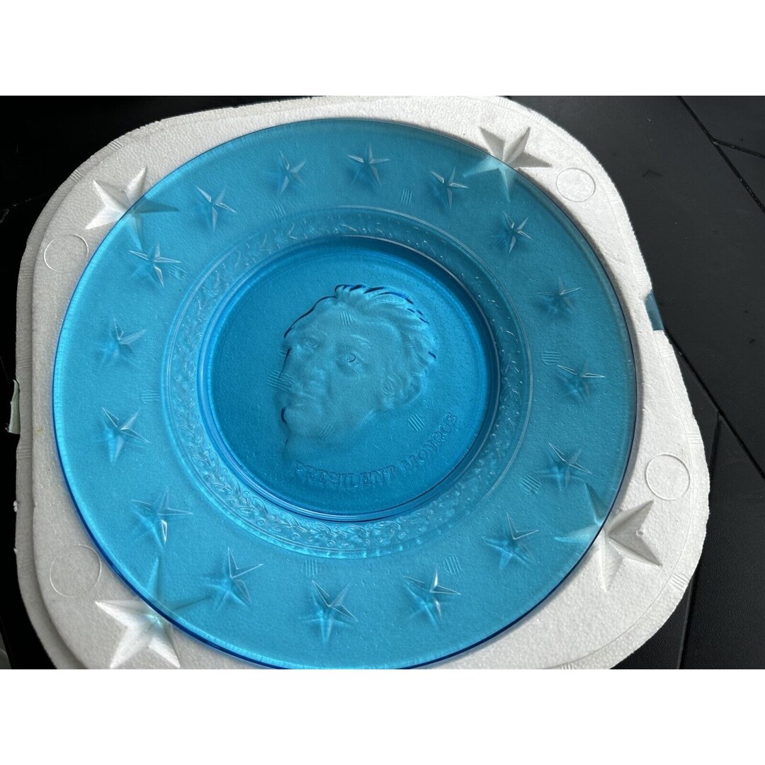 PRESIDENT JAMES MONROE Presidential Collection Plate by Wheaton Blue ...