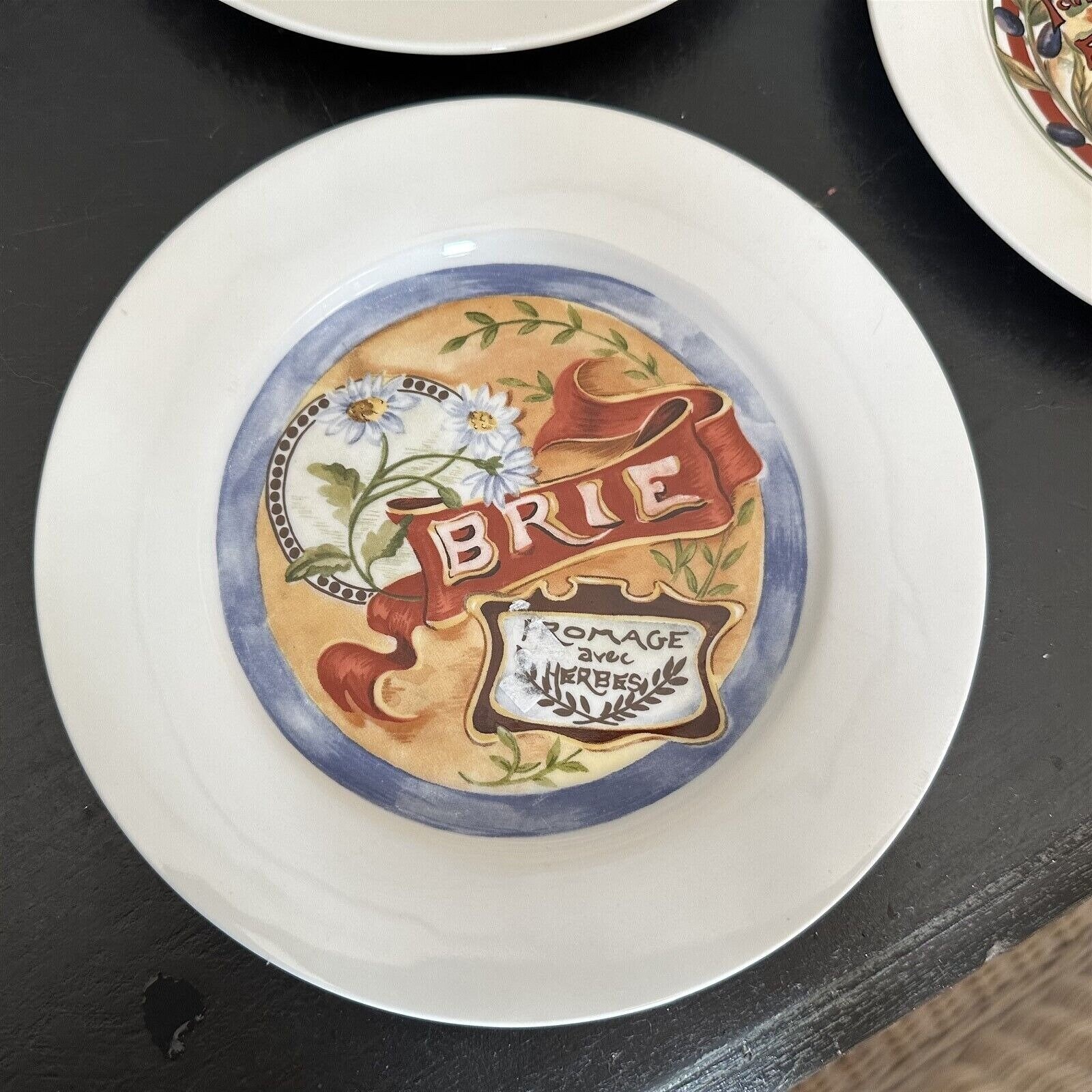 RESTORATION HARDWARE Cheese Plates 2000 Parmigiano Stilton Brie Fromage ...