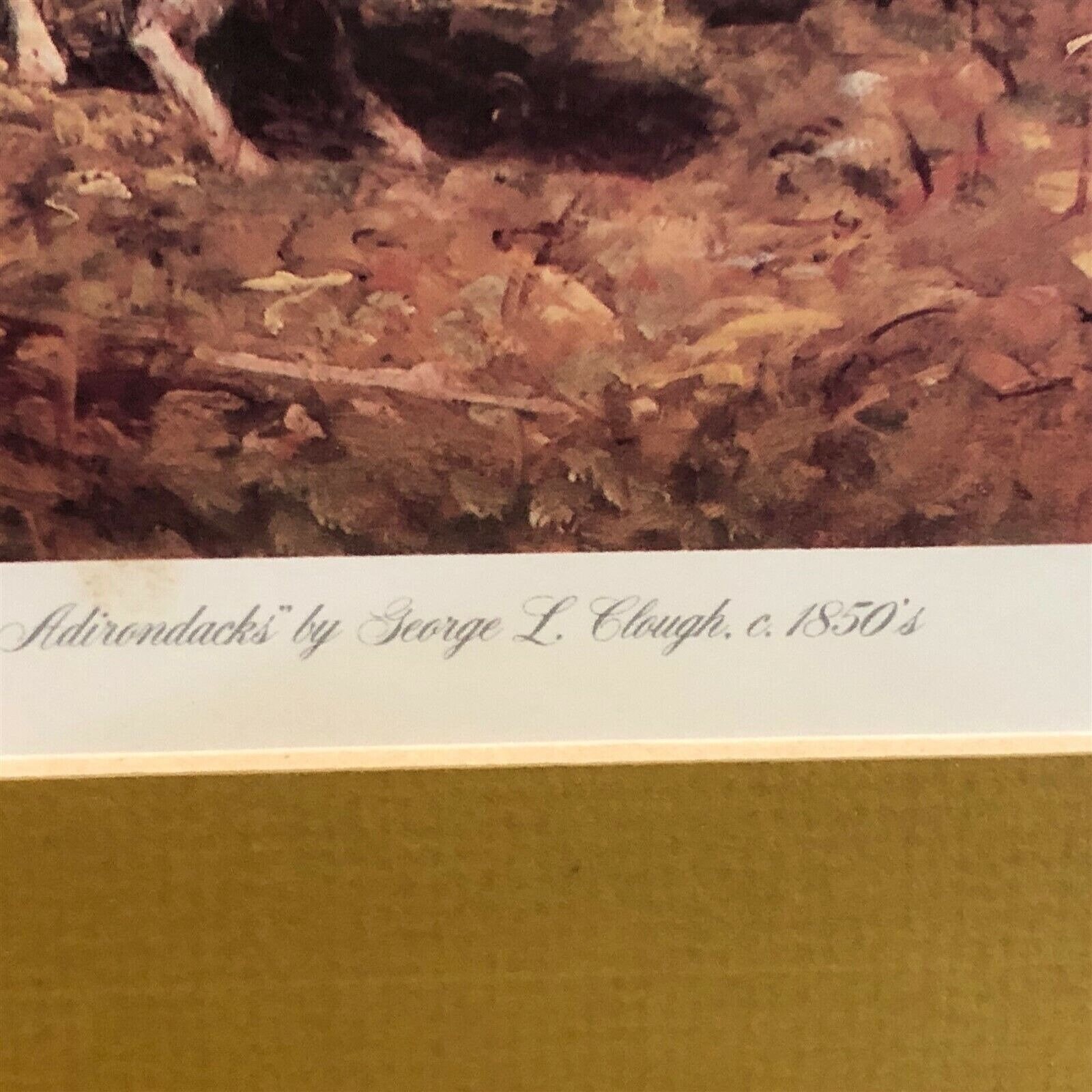 George Clough Hunter With Dog in the Adirondacks Numbered Print Matted ...