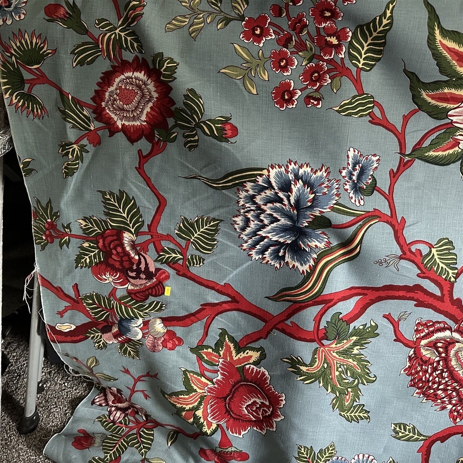 Brunswig and Fils Fabric Remnant G Le Manch Grand Arbre 1994 Floral ...
