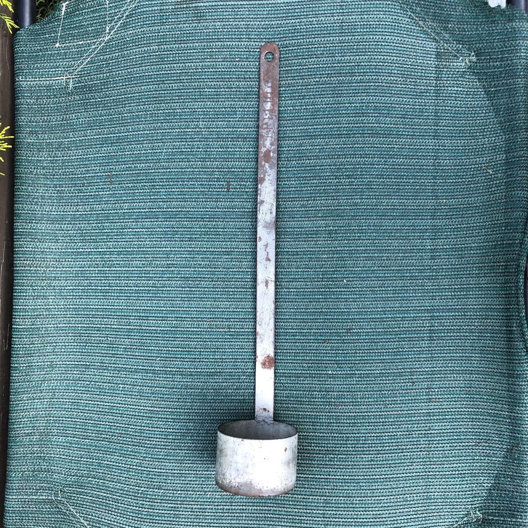 Vintage Primitive Metal Ladle Milk Ladle 1 Pint NYC Approved V-1 Marked ...
