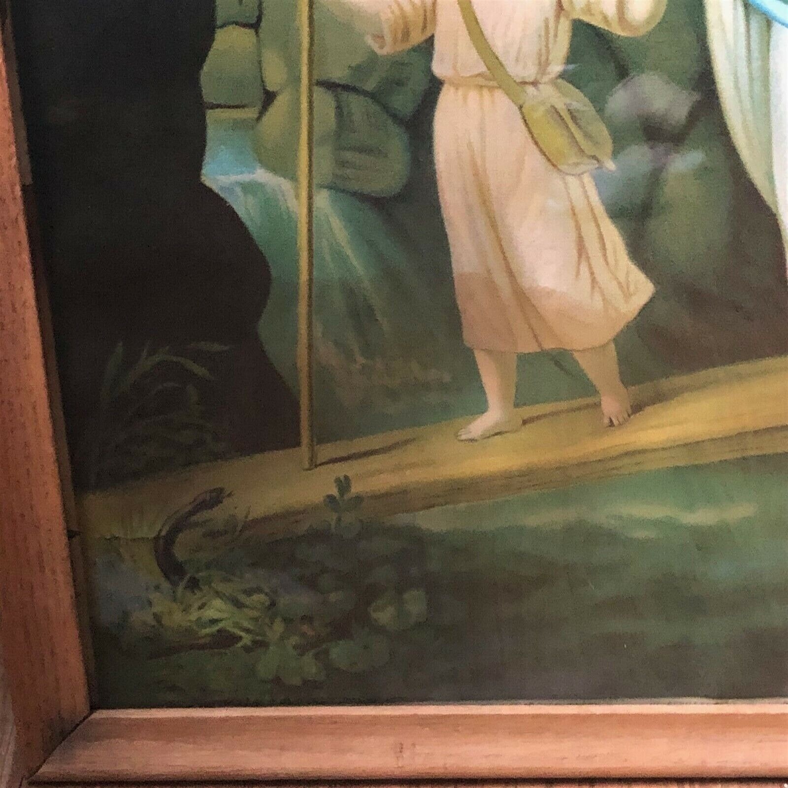 Vintage the Holy Guardian Angel Print Child Snake Serpent German ...